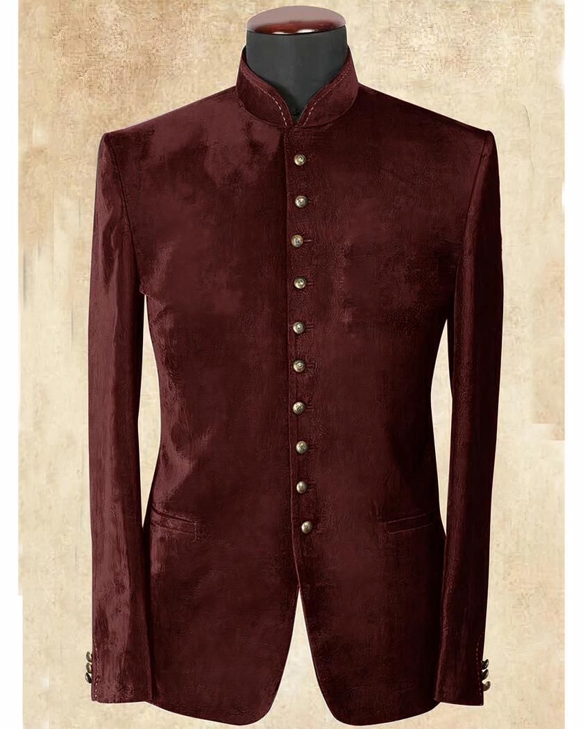 Blazer col Mao homme en velours • Mon blazer