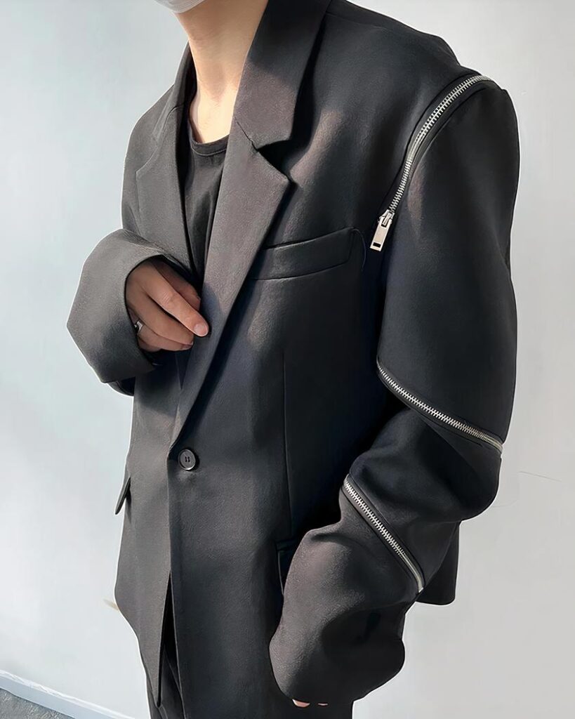 Blazer long avec épaules larges pour homme • Mon blazer